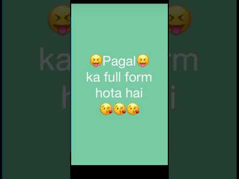 Pagal ka full form π #shorts #funπ€ͺ #mastieπ #shorts #video #Sana Creation π