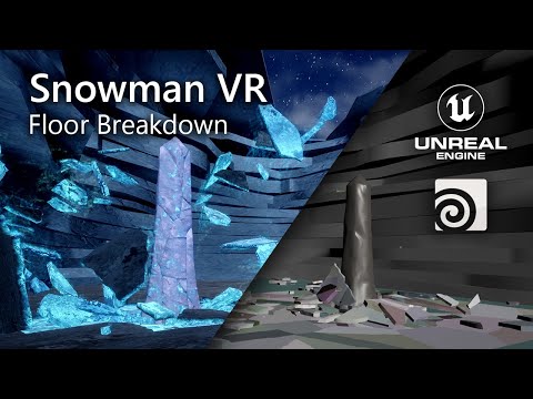 [Houdini | UE | Niagara | VAT | Sim] VFX Breakdowns from my Snowman VR Project - Real Time VFX