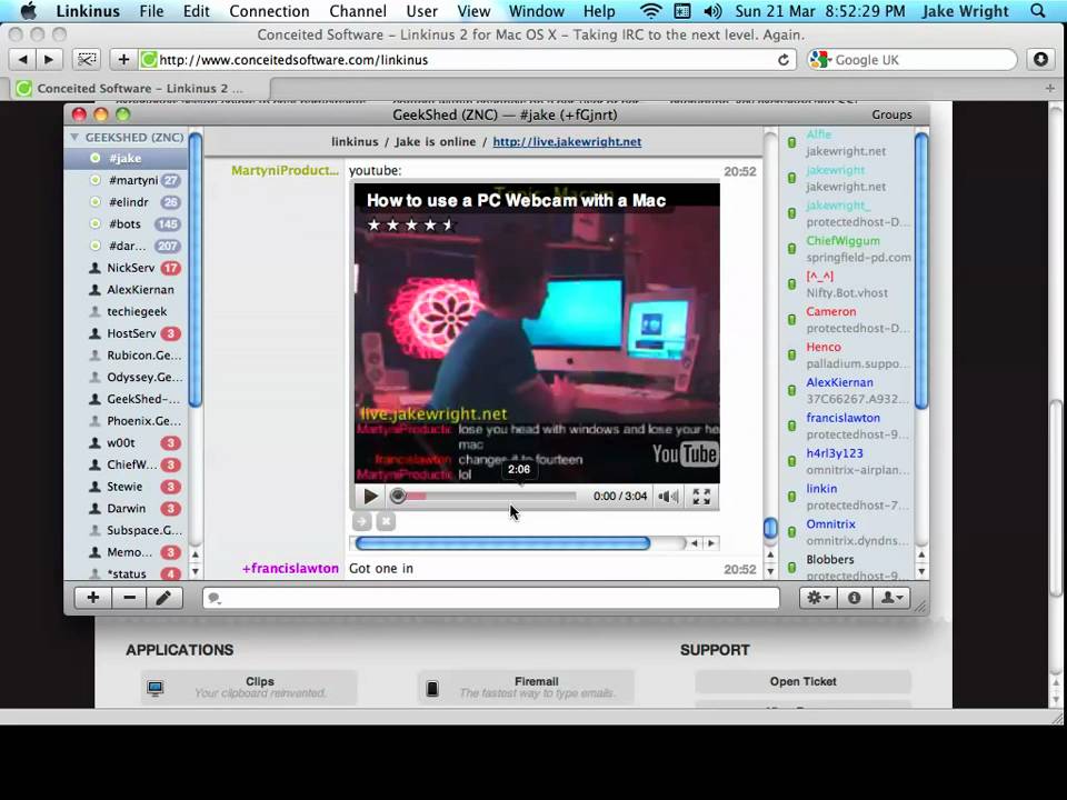 Linkinus - IRC Client for OS X