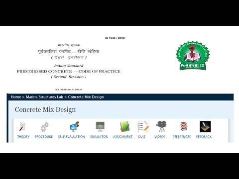 Prestressed Concrete Structures IS:1343-2012 & Virtual Concrete Mix Design