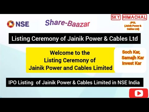 Jainik Power & Cables Ltd//IPO Listing Ceremony of Jainik Power & Cables Ltd in NSE India//