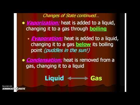 States and Changes of Matter