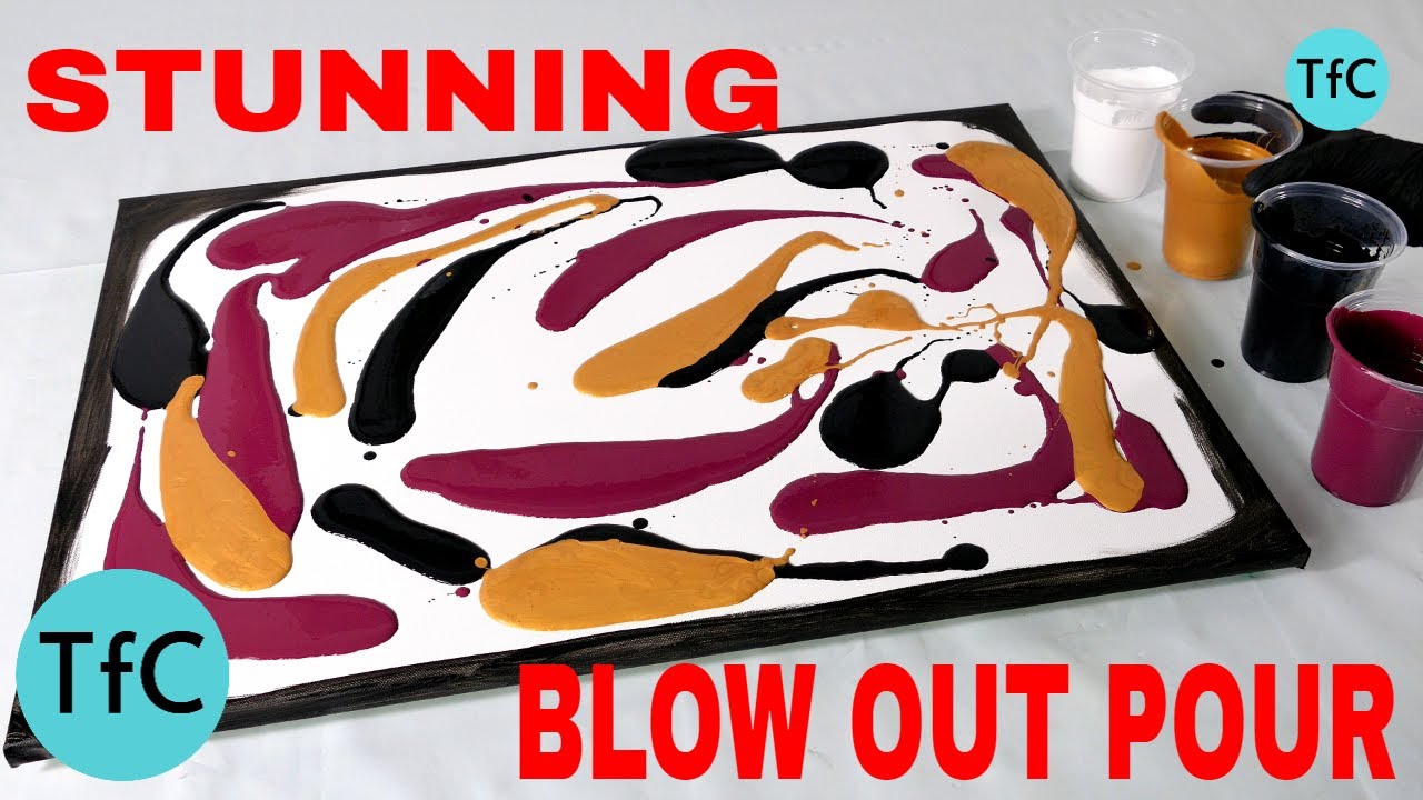 Abstract Blow Out Pour| Fluid Art| Blow Dryer Technique| Acrylic Pouring| Modern Art