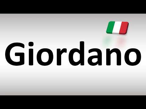 How to Pronounce Giordano (Italian Name)