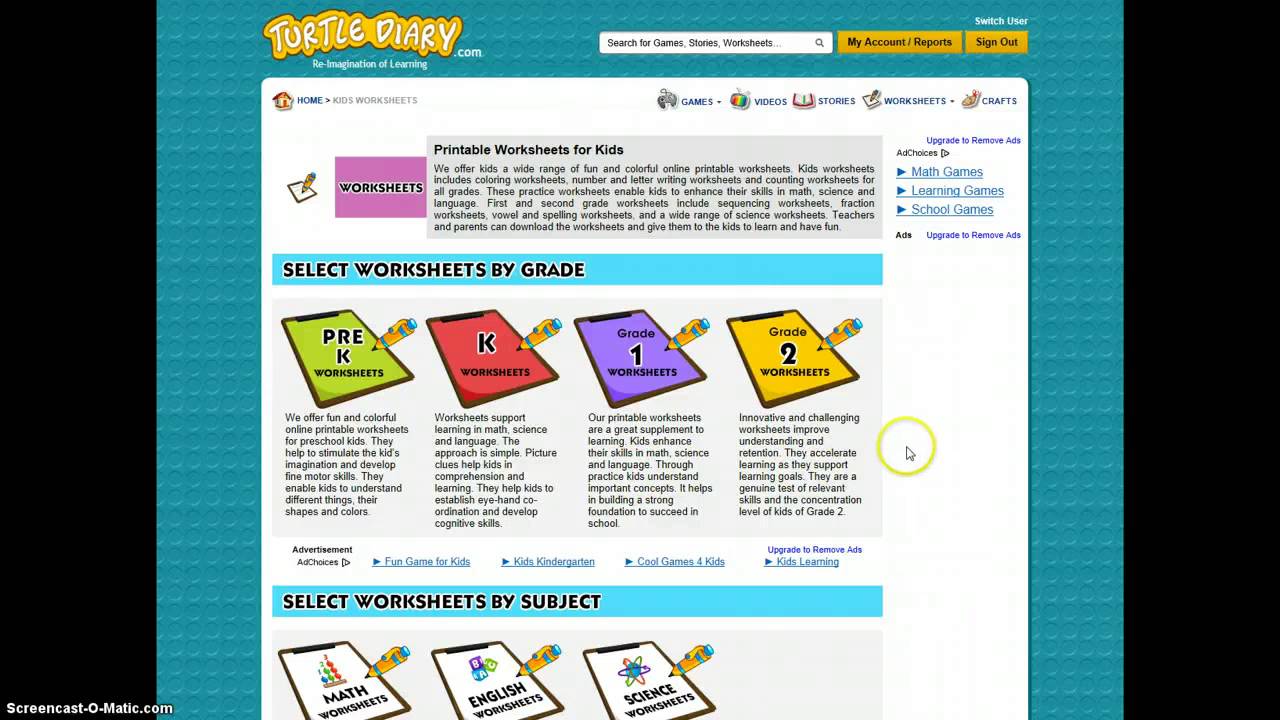 Turtle Diary screencast