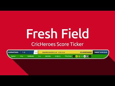 Cricket Live Stream Score Ticker Overlay Templates - CricHeroes