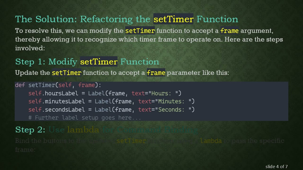 Creating a Multi-Frame Timer Application in Tkinter