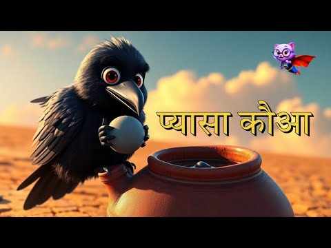 प्यासा कौआ | The Thirsty Crow Story in Hindi | Moral Story for Kids | Mano Ki Mano