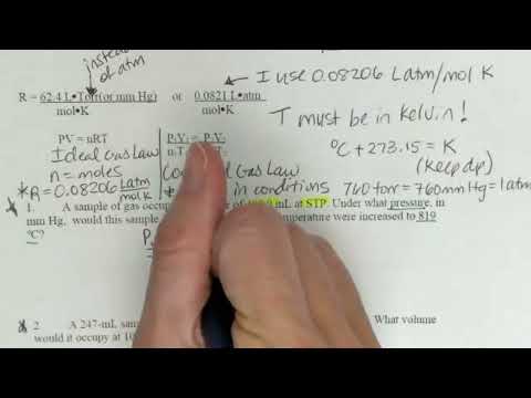 Gas Laws worksheet B
