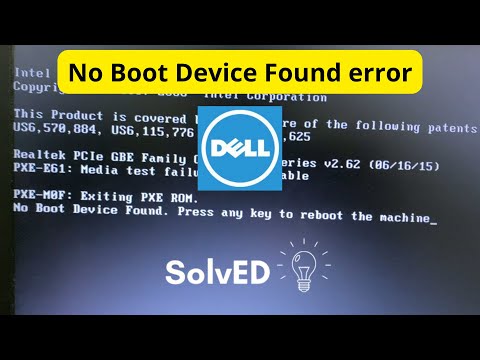 How to fix "No boot device found. Press any key to reboot the machine." | Dell Laptop Issue