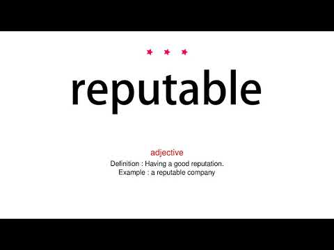 How to pronounce reputable - Vocab Today