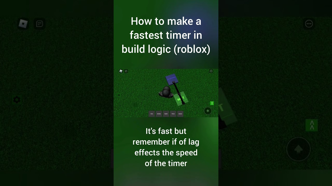 how to make a fastest timer in build logic (roblox)