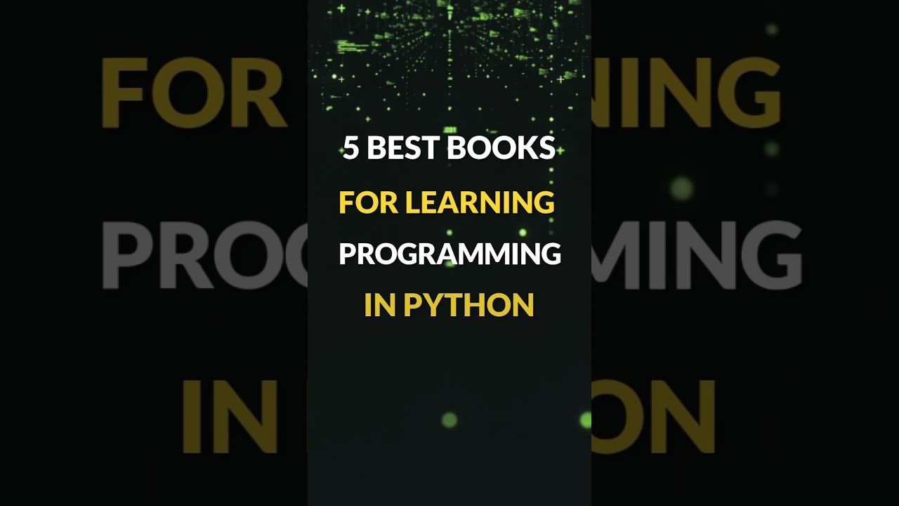 5 BEST books for learning PROGRAMMING in PYTHON. #python