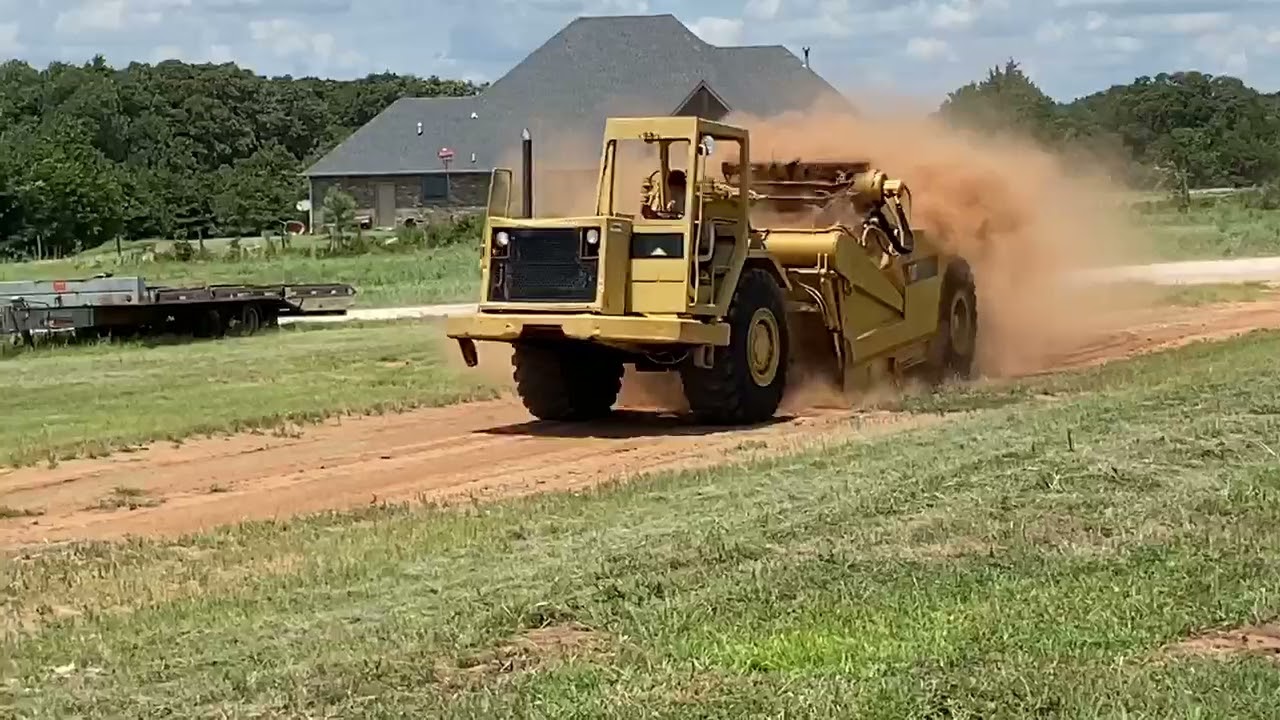 Cat 613 Scraper Test Operating