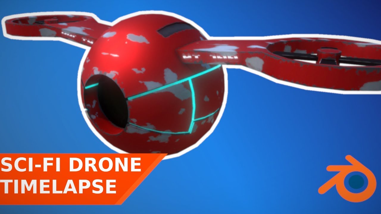 Sci-Fi Drone | Blender Timelapse #1