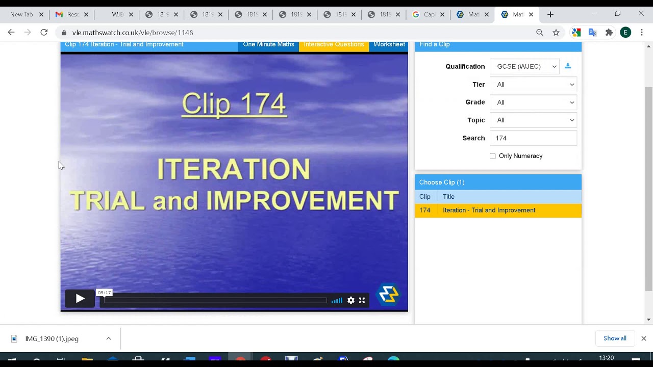 How to use the MathsWatch Clip References