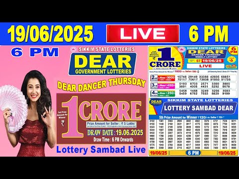 Sikkim Lottery Sambad Live 6pm 19.06.2025 | Lottery Live