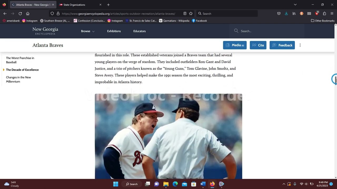 Braves Information in The New Georgia Encyclopedia