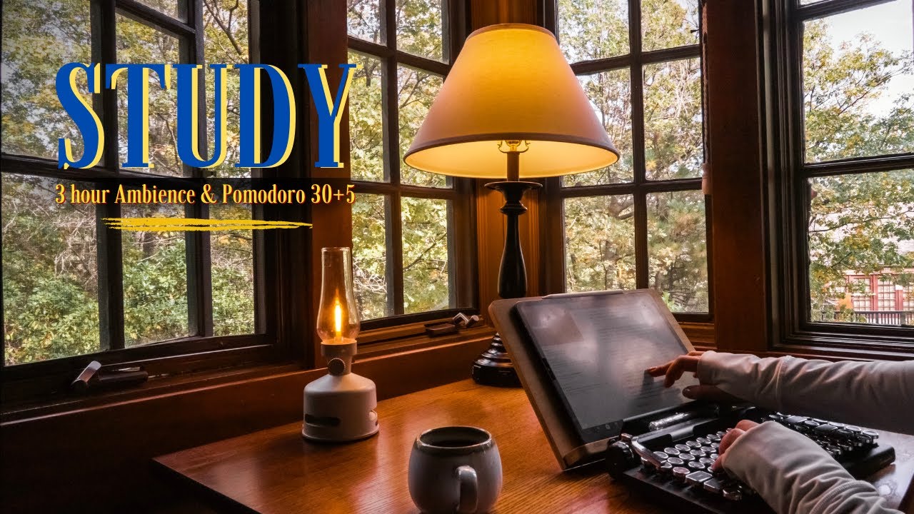 Dark Academia Ambience | Cozy Ambience 🌿, Pomodoro 30+5, Inspiring Quotes ✨ | Boost Productivity