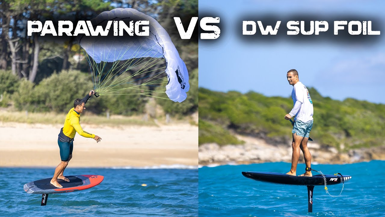 DW SUP Foiling VS Parawing