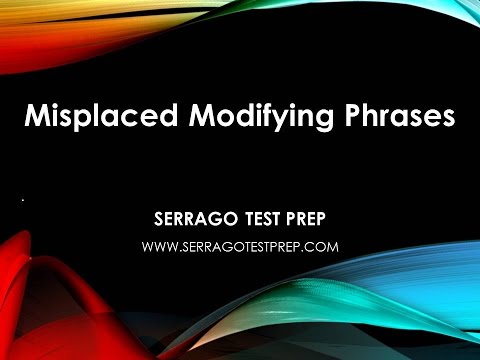 Misplaced Modifying Phrases