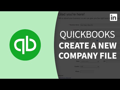 QuickBooks Tutorial - Set up a new company file