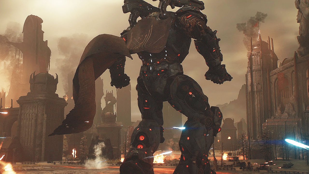 DOOM The Dark Ages All Mecha & Titan Battle Scenes 4K UHD