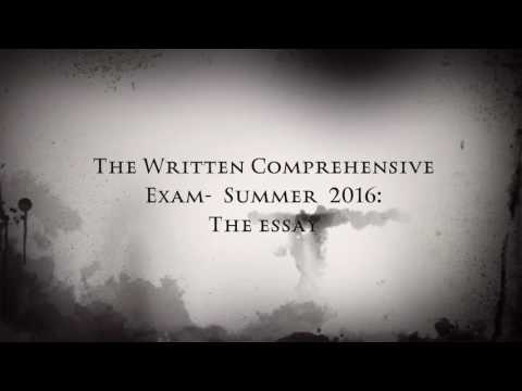 The Comprehensive Exam: The Essay