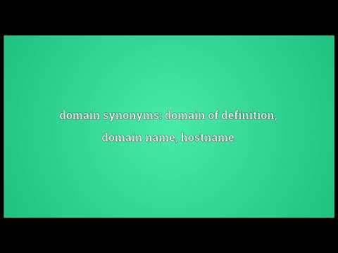 Domain Meaning