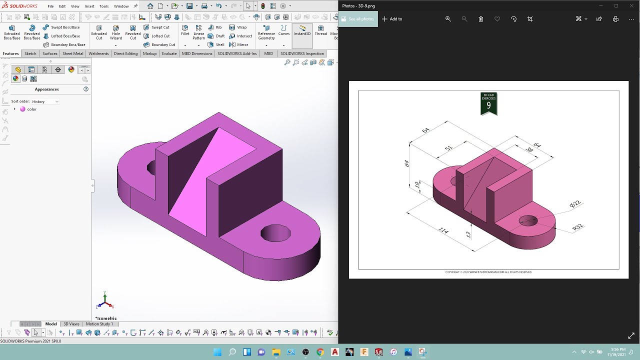 SOLIDWORKS : 3D CAD EXERCISE 9