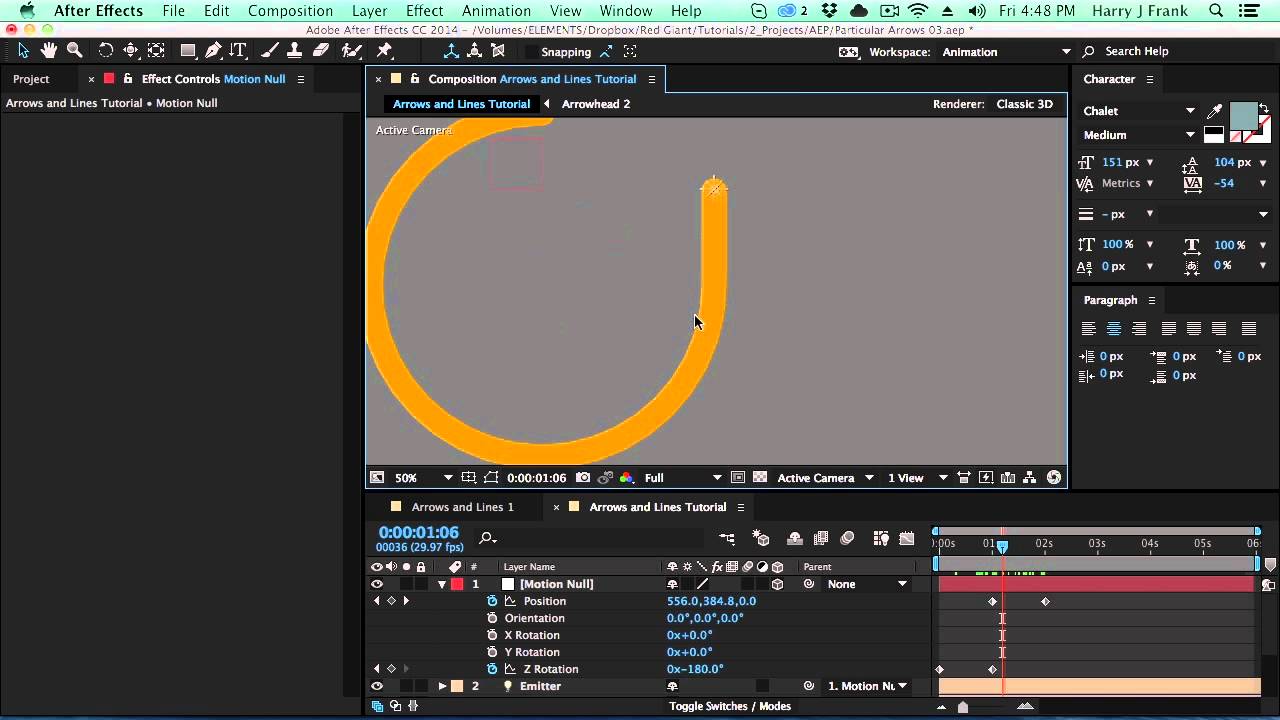 Arrows and Lines with Trapcode Particular