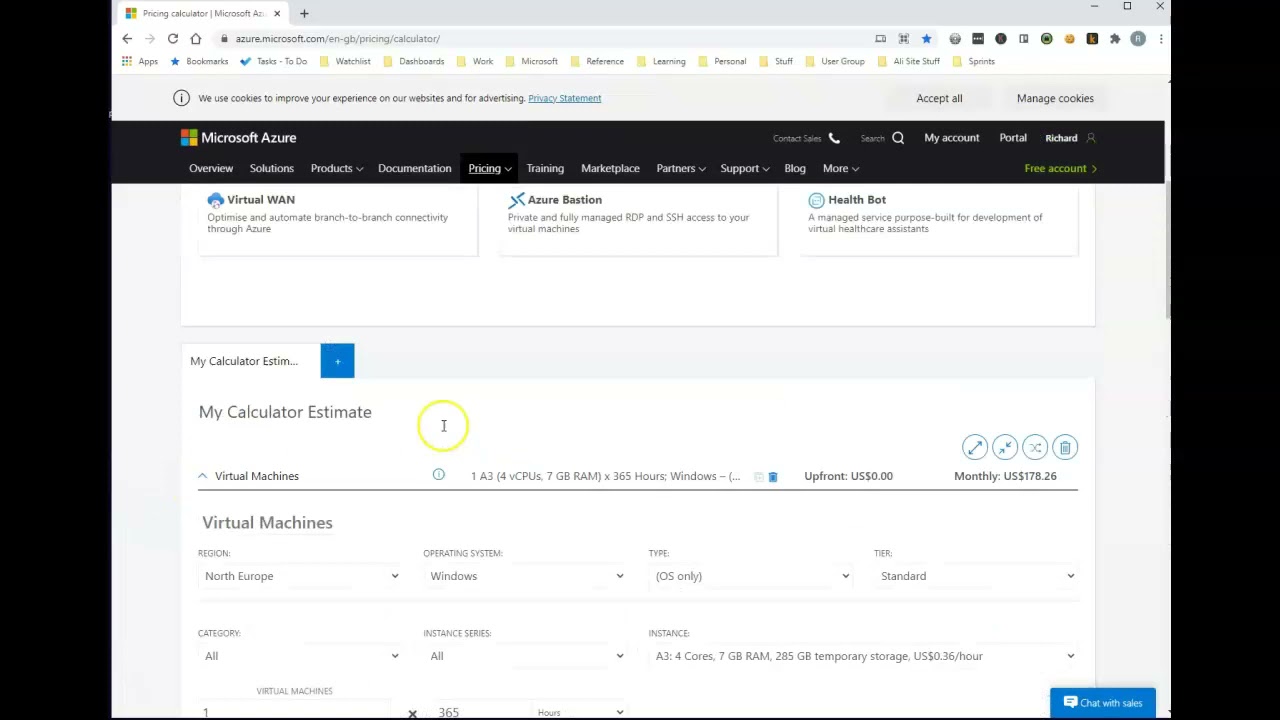 Azure Pricing Calculator