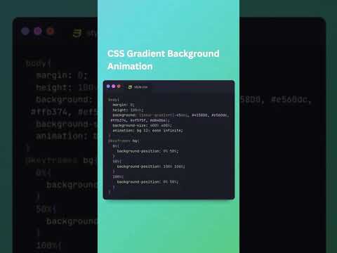 CSS gradient background color animation #gradient #shorts #shortsfeed #webdesign #webdevelopment