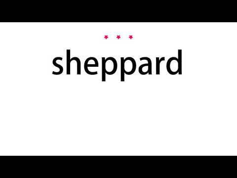How to pronounce sheppard - Vocab Today