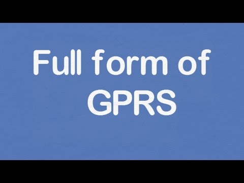 Full form of GPRS