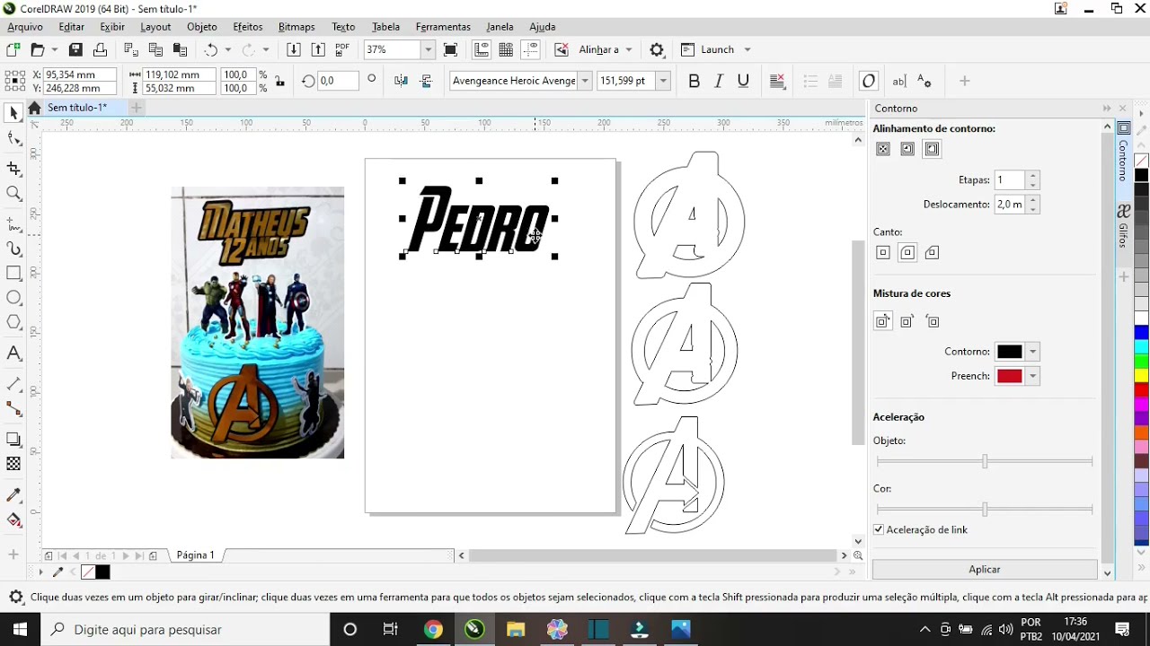 ✅[2021] Como criar arquivo de corte para TOPO de BOLO✅
