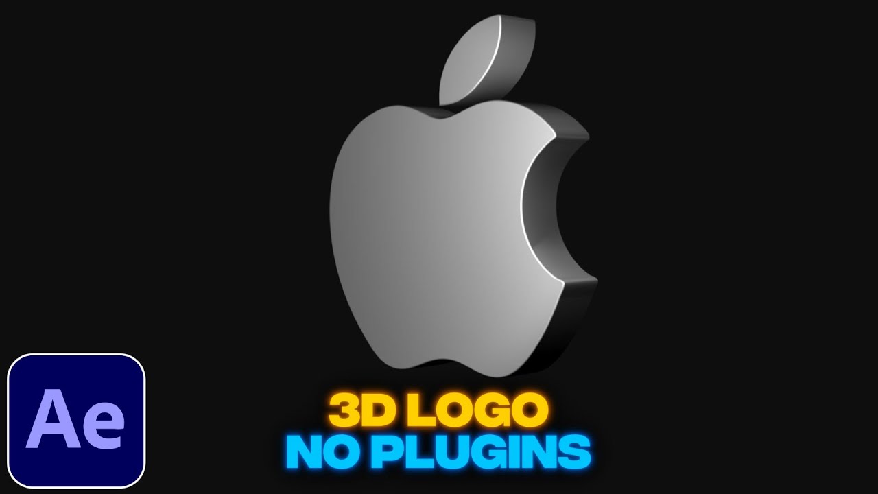 3D Rotating Logo Animation Tutorial in After Effects | No Plugins | Extrude Logo PNG