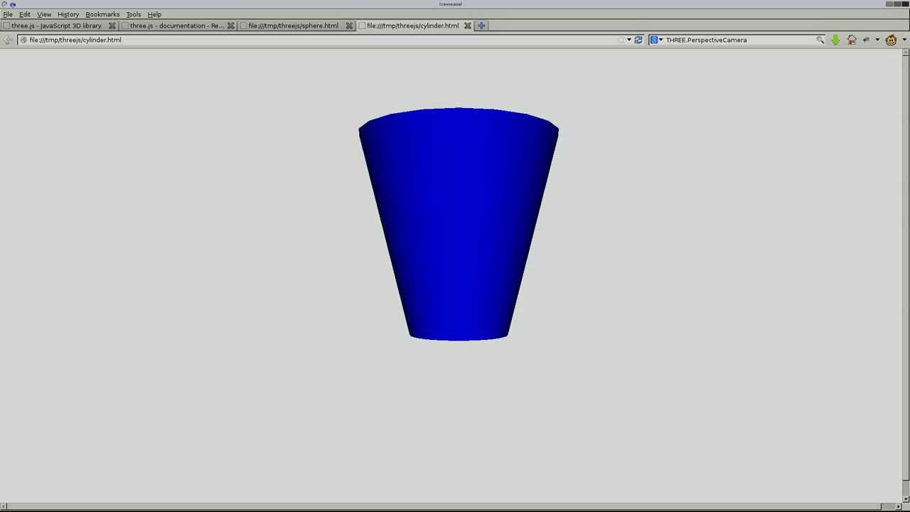 Create a Basic 3D Shapes in HTML5 with Threejs Linux Tutorial