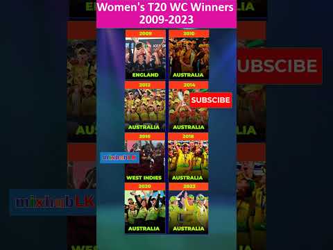 ๐Women's T20 World Cup All Time Winners (2009-2023)๐