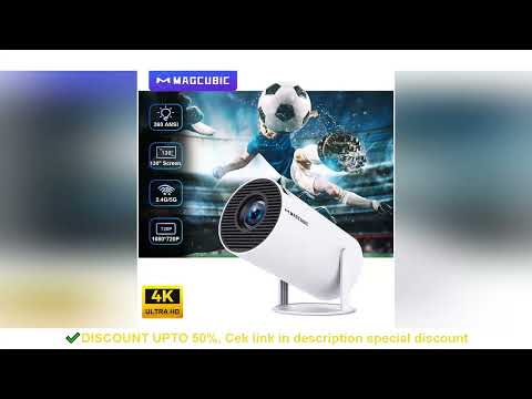 SALE Magcubic Projector Android 11 4K 1280*720P HY300 Dual Wifi 260ANSI 180°flexible BT5.0 Cinema Ou