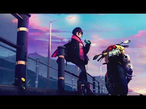 Biker Anime Girl with Motorcycle HD Live Wallpaper
