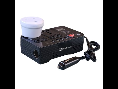 FocusOutdoor® 300W Power Inverter with USB & AC Outlets for Car & Travel