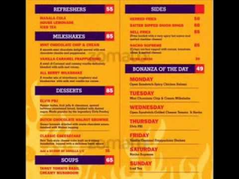 SizZLe Cafe Menu
