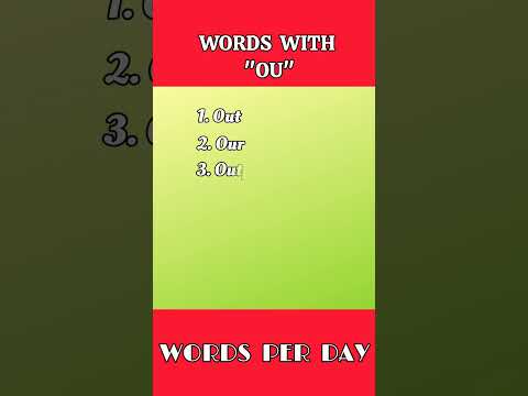 Common words starting with "OU" #englishlearners #englishlearning #youtubeshorts