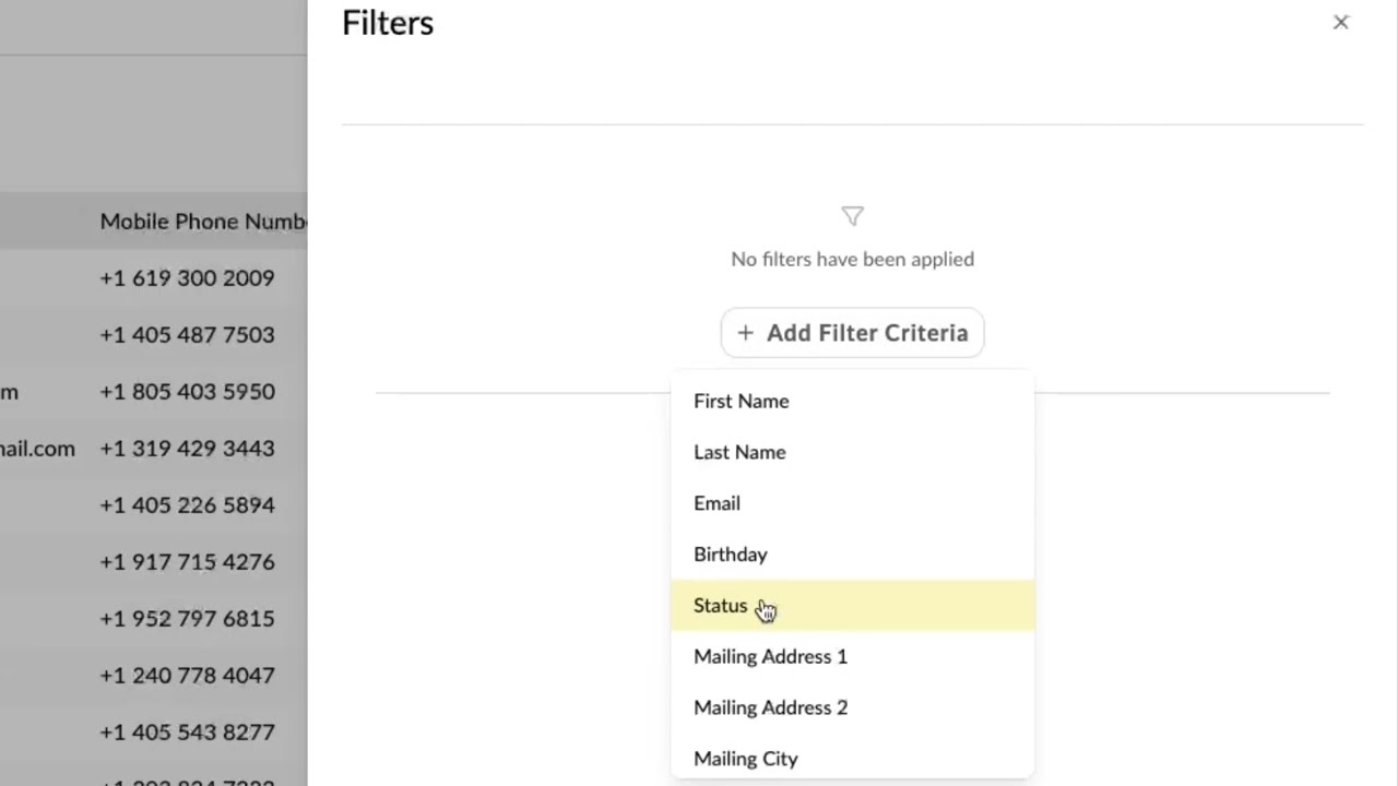 Aidium Contact Filters Overview