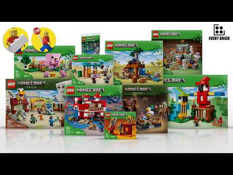 All LEGO Minecraft Sets January & March 2025 - Speed Build Compilation (60fps)