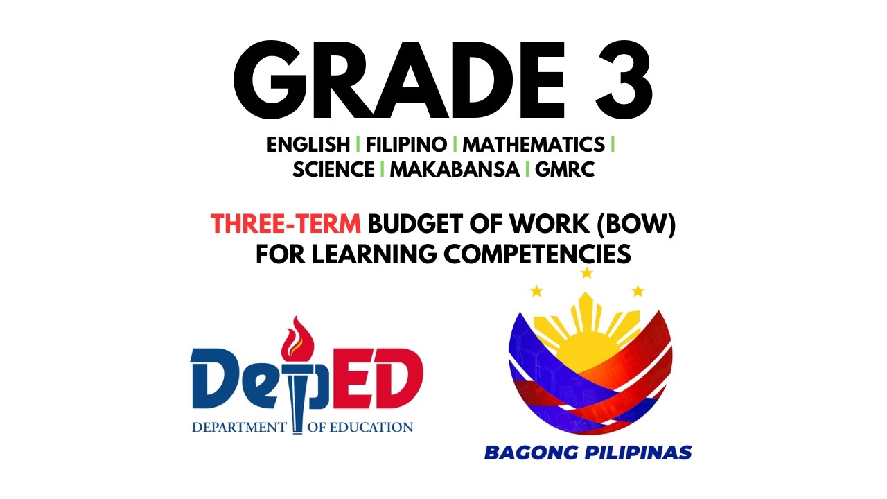 GRADE 3 - Three-Term Budget of Work (BOW) for Learning Competencies