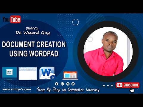 How to create a document with WordPad /document creation.