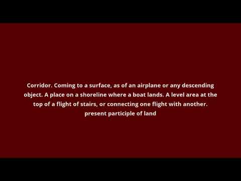 what is the meaning of landing
