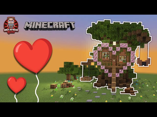 A Valentines Heart Shaped Treehouse!! Minecraft Map